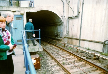 The portal of the DLR tube tunnels at Royal Mint Street