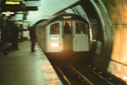 a Northern Line train pulling into Kennington