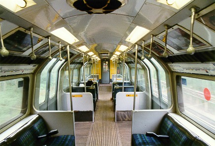 1973 tube stock: unrefurbished interior