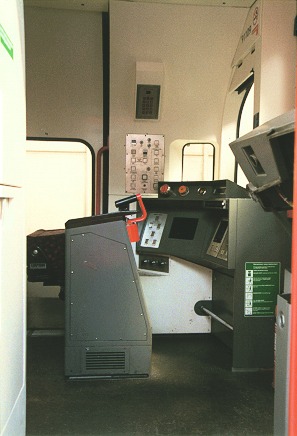 Driving cab of 1992 tube stock
