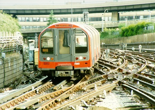 1992 stock approaching White City eastbound